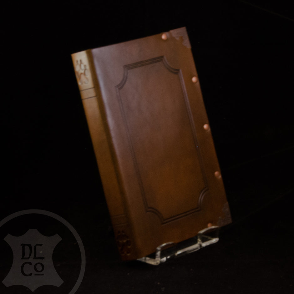 Golden Brown Antiqued Leather Covered Book – Detroit Leather Company
